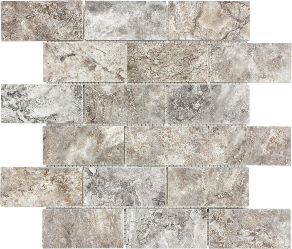 ANATOLIA TILE – SILVER ASH TRAVERTINE 4 x 4 ☑️ Best Online Flooring Store